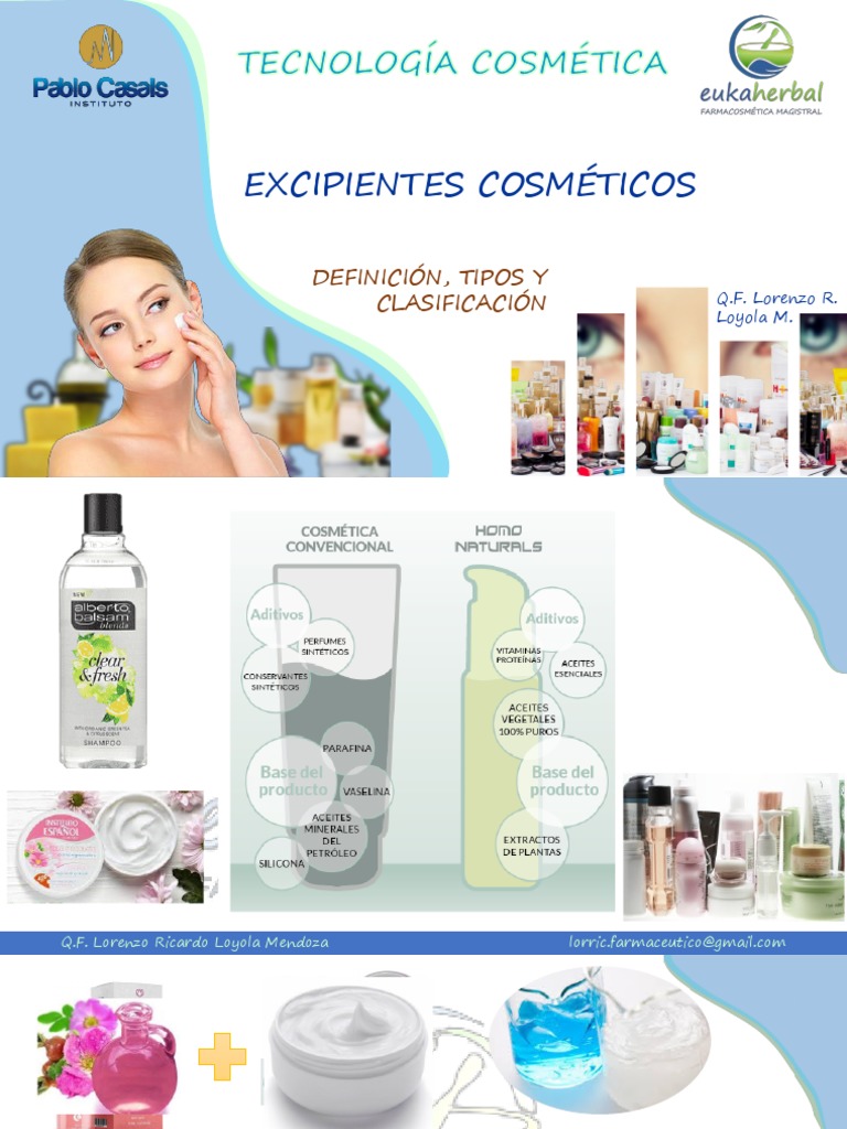 Clase #03 - Excipientes Cosméticos | PDF | Productos cosméticos | Química