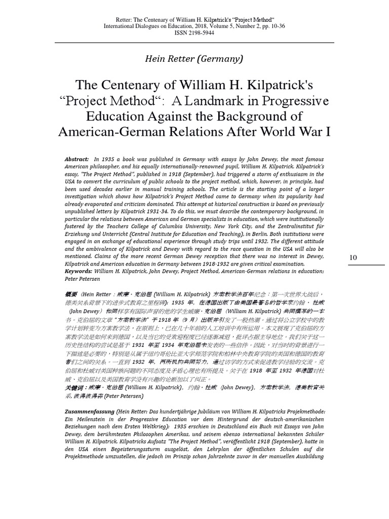 Kilpatrick | PDF | John Dewey | Pragmatism