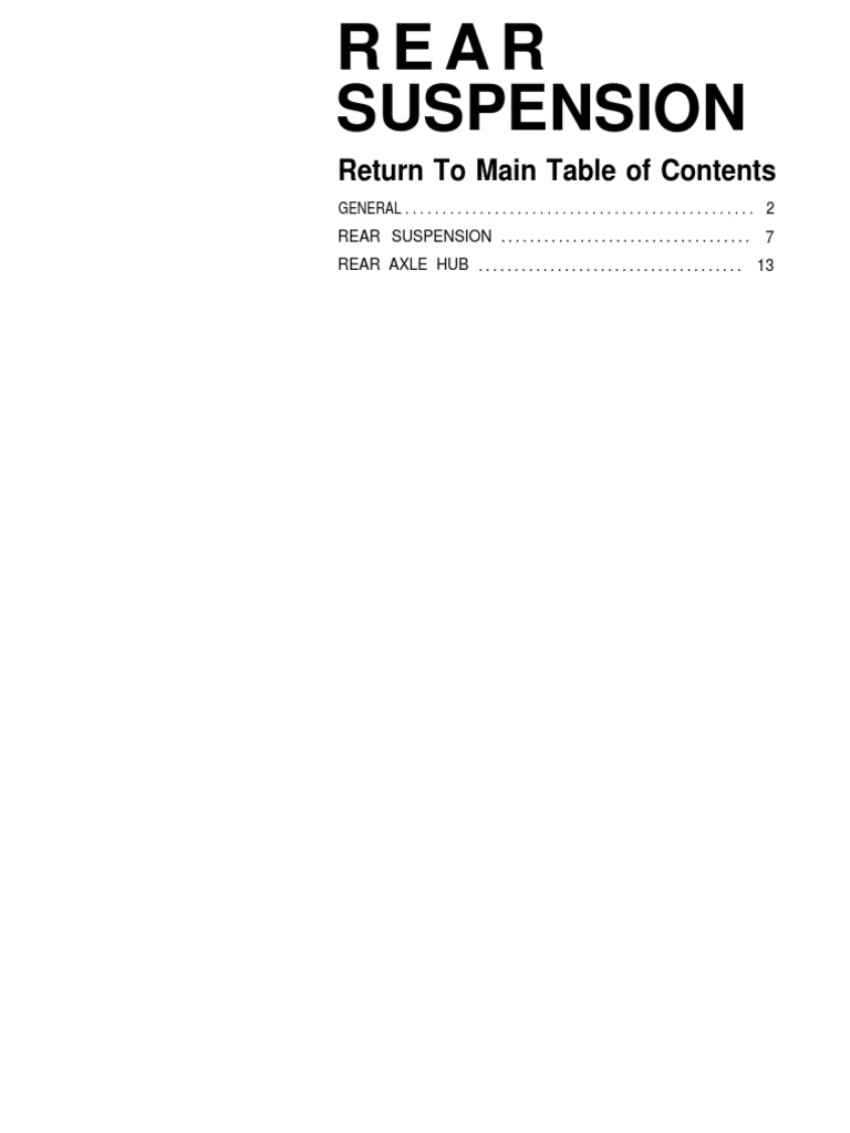Rear Suspension | PDF | Axle | Automotive Industry