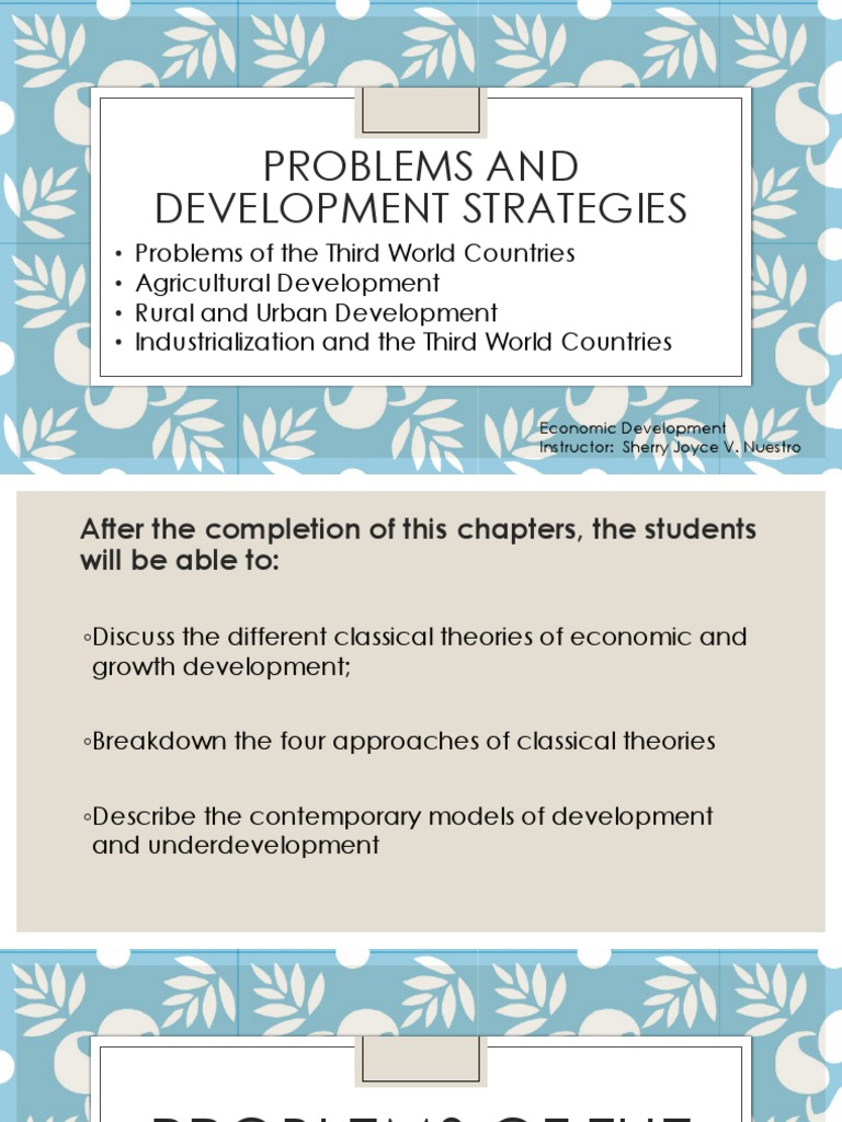 Problems and Development Strategies | Download Free PDF | Poverty ...