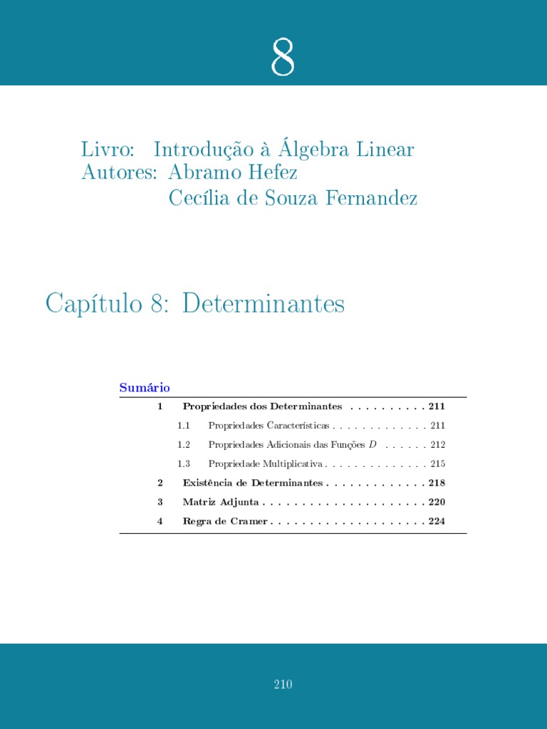 8 Determinantes - Abramo | PDF | Determinante | Matriz (Matemática)