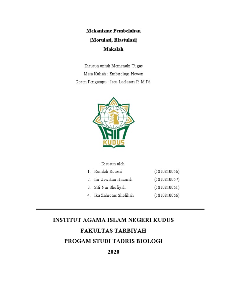 Proses Morulasi dan Blastulasi Embrio | PDF | Griya & Taman | Kesehatan ...