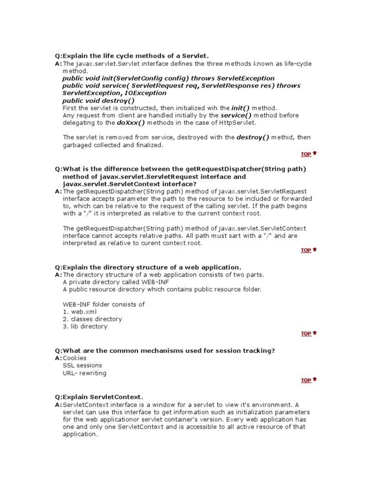 Servlet Life Cycle and Key Concepts | PDF | Java Servlet | Hypertext Transfer Protocol