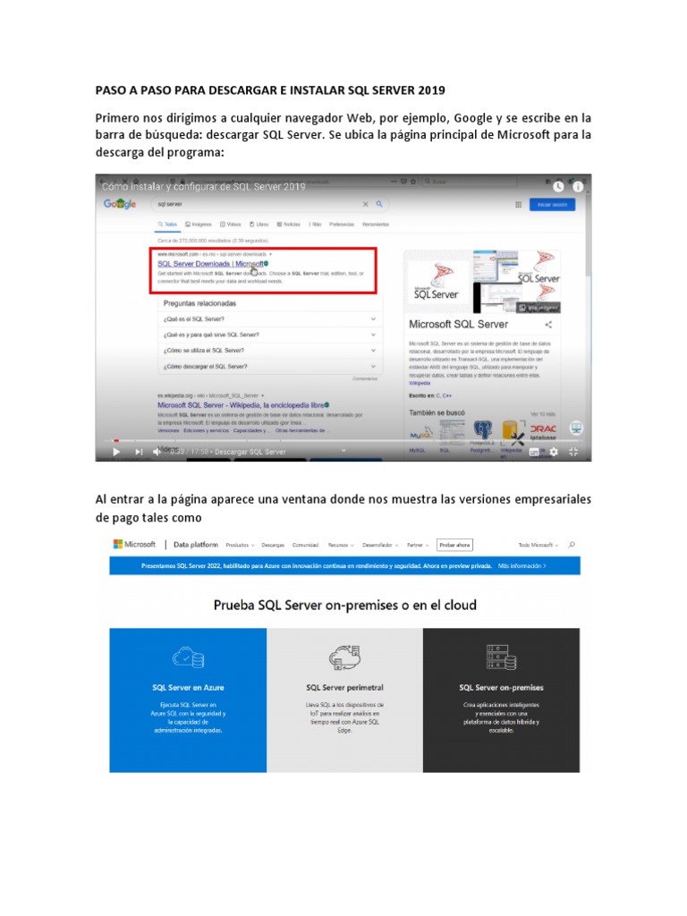 Guía de Instalación de SQL Server 2019 | PDF | Servidor SQL de Microsoft | Autenticación