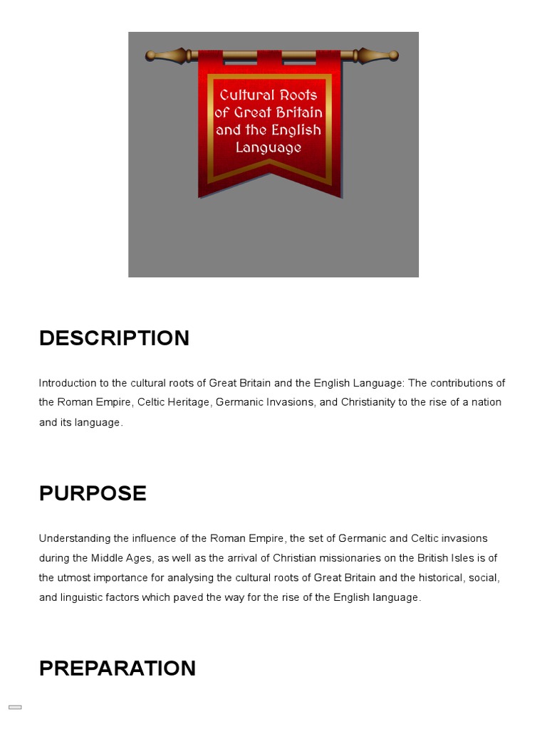 Cultural Roots of Great Britain and The English Language | PDF | Celts ...