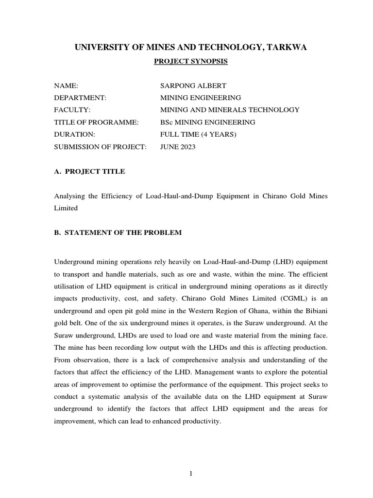 Synopsis On Project Work Final | PDF | Mining