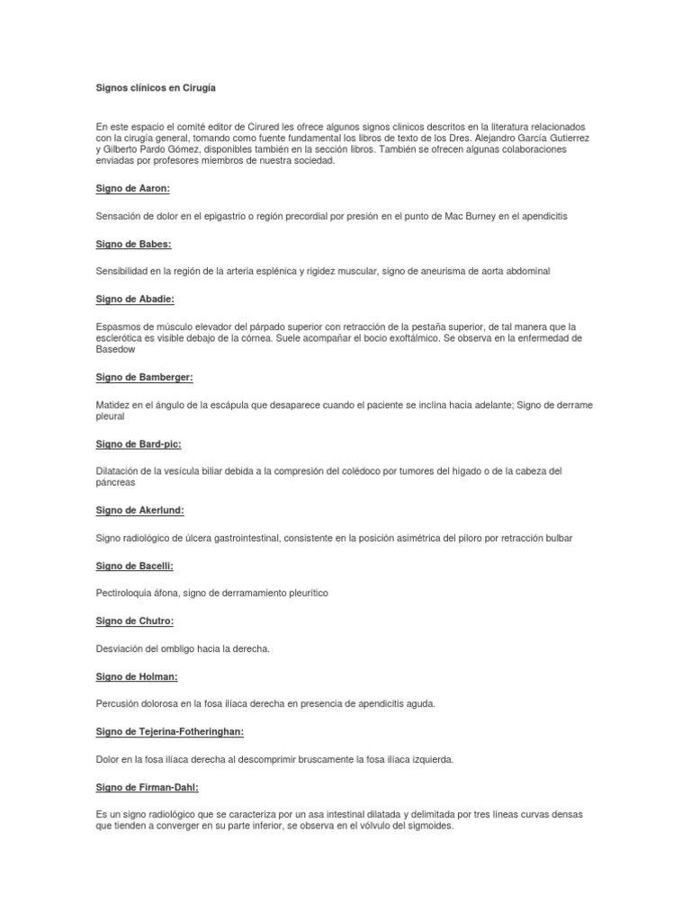 Signos Clínicos | PDF | Enfermedades y trastornos | Causas de la muerte