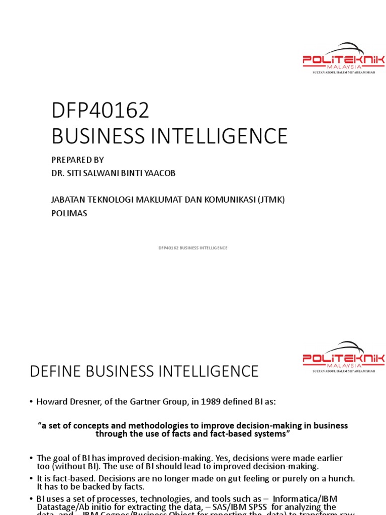 Chapter 1 Introduction To Business Intelligence | PDF | Business ...