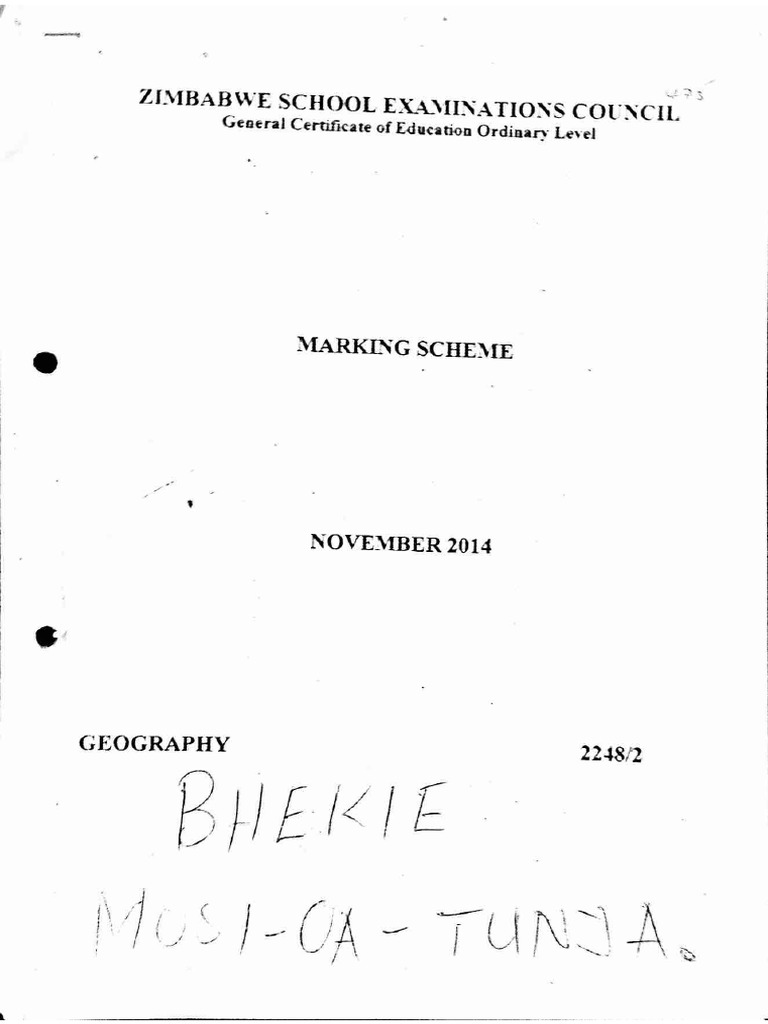 2014 Nov Paper 2 Marking Scheme-1 | PDF