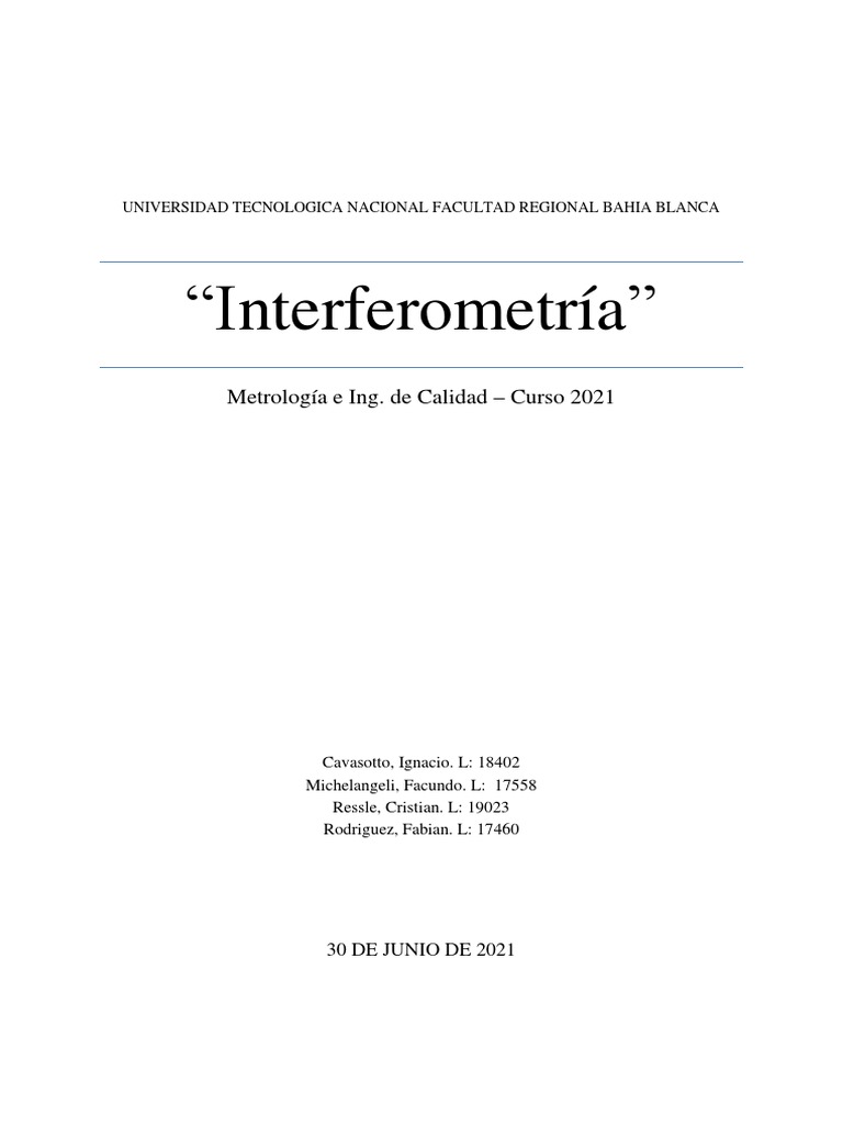 Interferometría (2021) | PDF | Interferometría | Olas