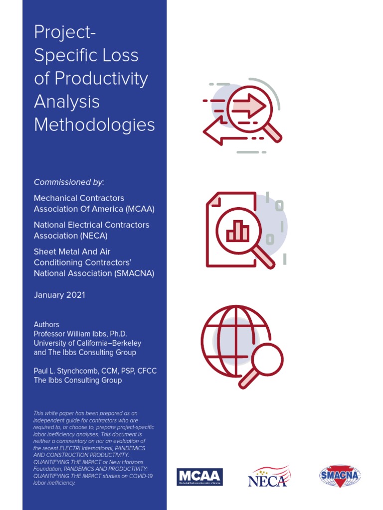 Project Specific Loss of Productivity Analysis Methodologies 2021 - LR | PDF | Damages | Statistics