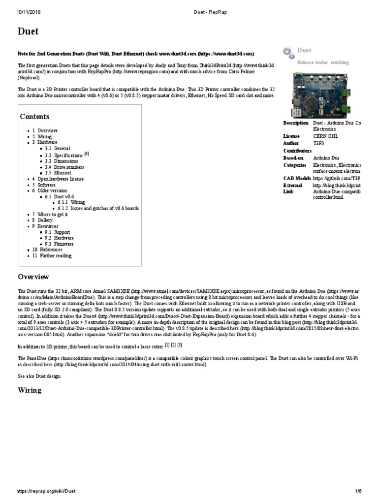 Duet - RepRap | PDF | Electrical Connector | Arduino