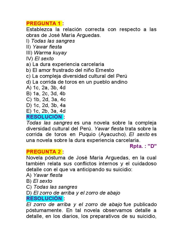 Pregunta 1 | PDF | Clásicos