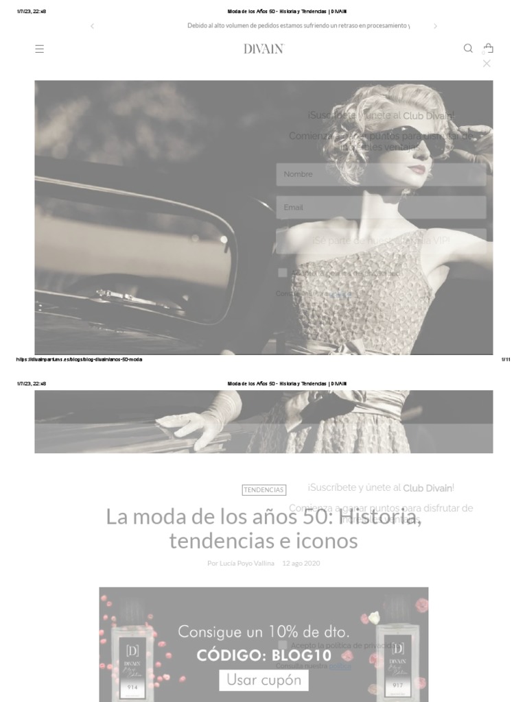 Moda de los Años 50: Historia y Estilo | PDF | Moda | Ropa