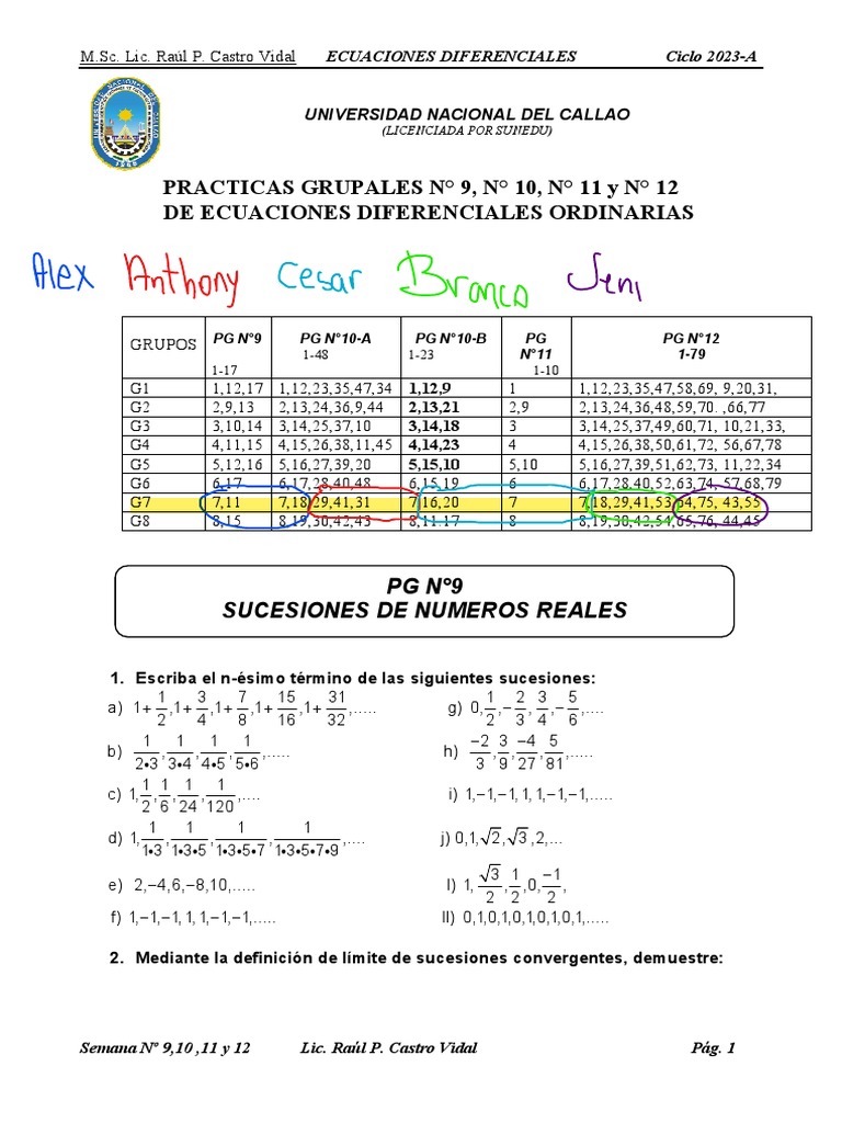 Practica 9,10, 11 y 12 de Edo Subrayado | PDF | Ecuaciones | Análisis matemático
