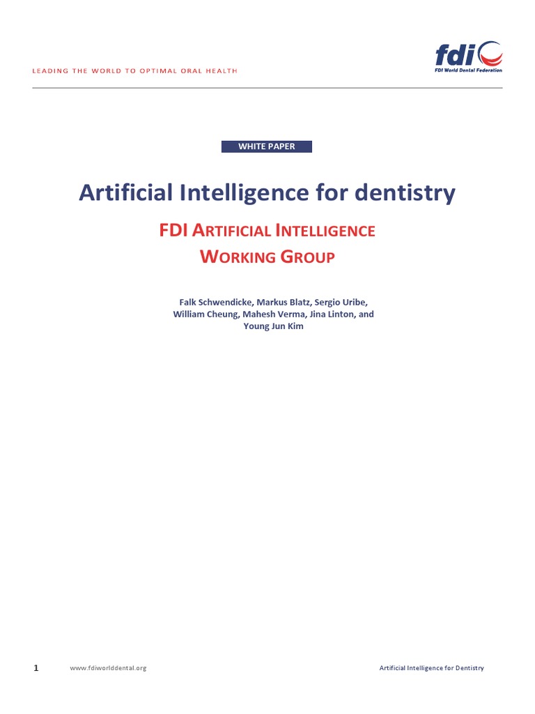 White Paper Fdi Artificial Intelligence Working Group | PDF ...
