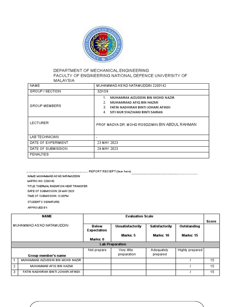 Heat Transfer Lab Report | PDF | Branches Of Thermodynamics | Process ...