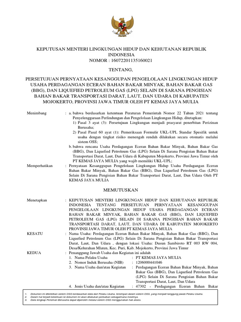 PKPLH Perubahan 47302 | PDF