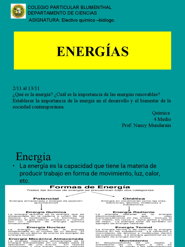 Energia y Tipos de Energia | PDF | Energía renovable | Naturaleza