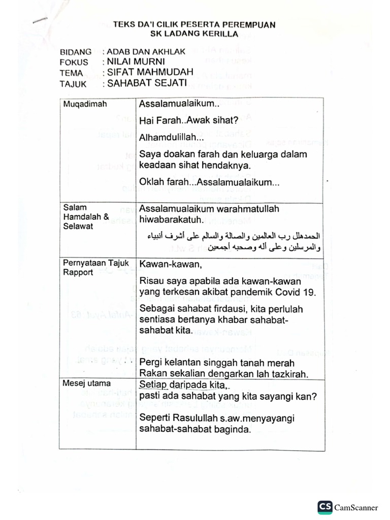Teks Daie Cilik Perempuan | PDF