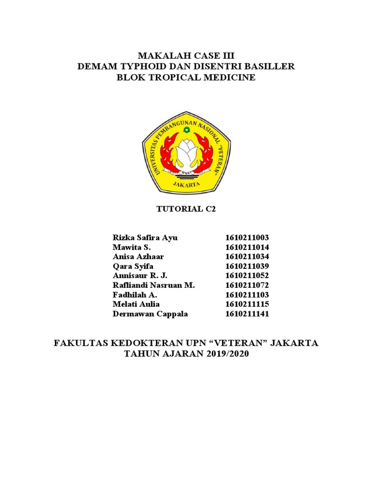 MAKALAH CASE III (Typhoid Dan Disentri) TUTORIAL C2 | PDF | Pengembangan Diri