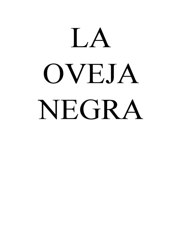 La Oveja Negra Pdf