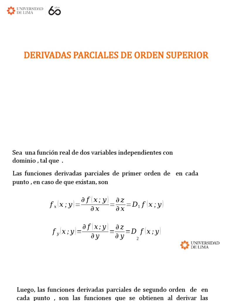 Derivadas Parciales de Orden Superior - Matriz Hessiana | PDF | Derivado | Función (Matemáticas)