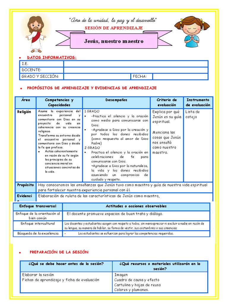 Iii E6 Sesión D2 Religión Jesus Nuestro Maestro | PDF | Jesús | Dios Iii E6 Sesión D2 Religión Jesus Nuestro Maestro | PDF | Jesús | Dios