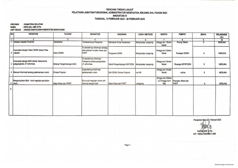 Form RTL Herlina, Amf, S.psi | PDF