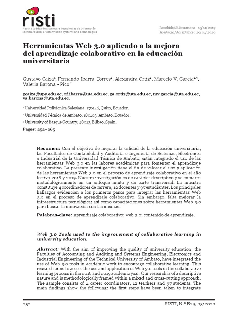 Herramientas Web 3.0 Aplicado | PDF | Enseñando | Red mundial