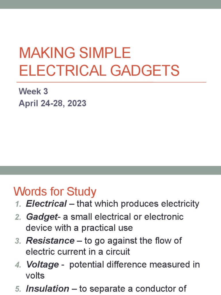 Simple Electrical Gadget Construction Guide | PDF | Electrical ...