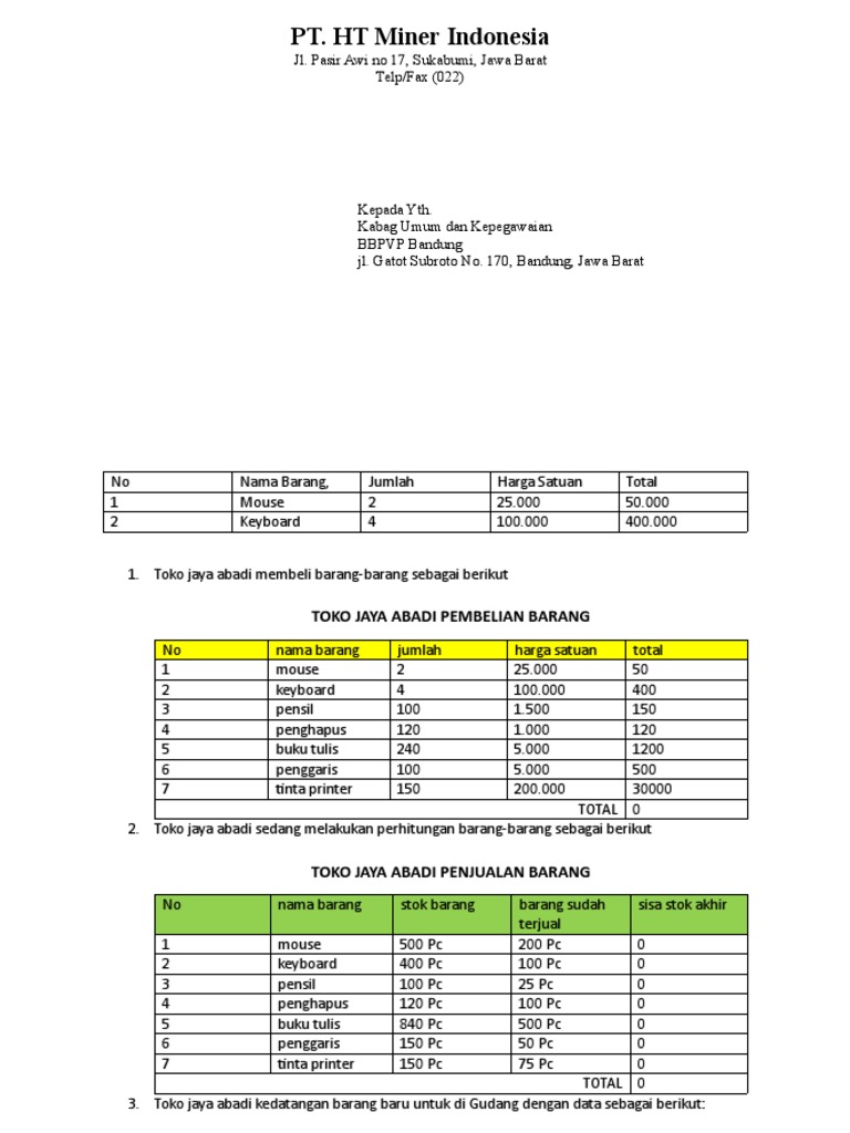 amplop, tabel, dan menghitung formula - Copy | PDF