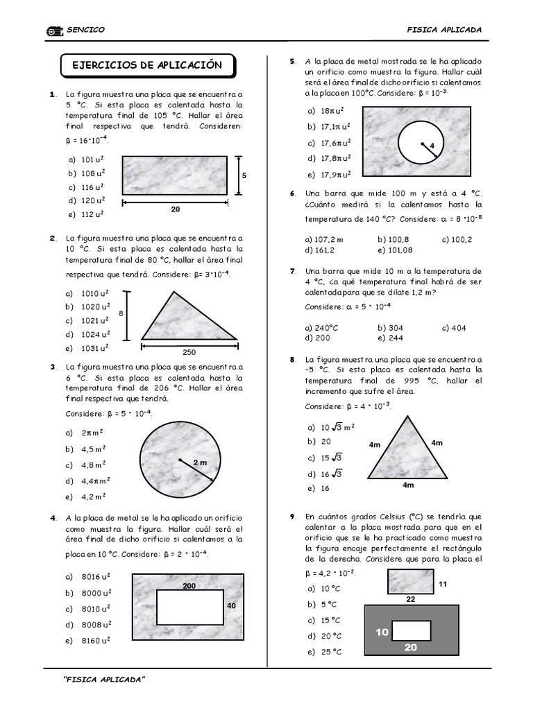 Ejercicios de Dilatacion | PDF | Cantidades fisicas | Ciencias fisicas Ejercicios de Dilatacion | PDF | Cantidades fisicas | Ciencias fisicas