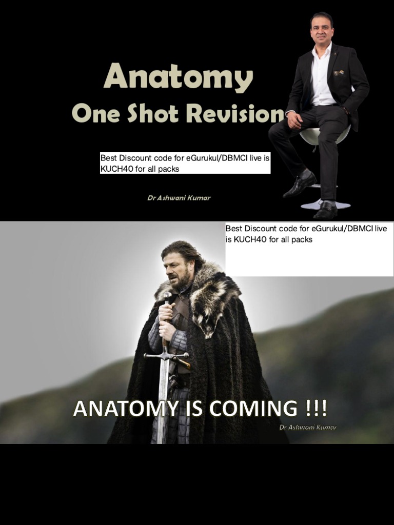 One Shot ANATOMY Revision by DR Ashwani Kumar | PDF | Thumb | Aorta