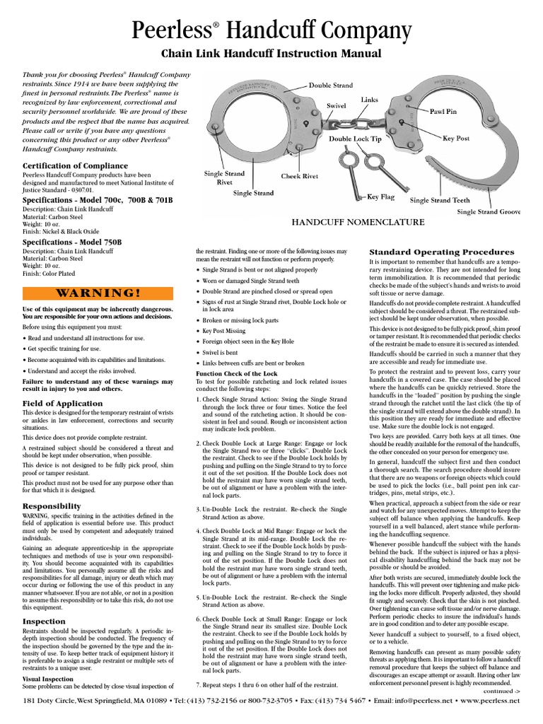 Chain Link Manual Web 0315 | PDF | Handcuffs