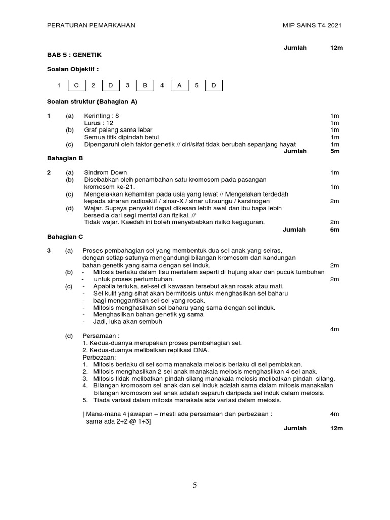 SKEMA F4 BAB 5 | PDF