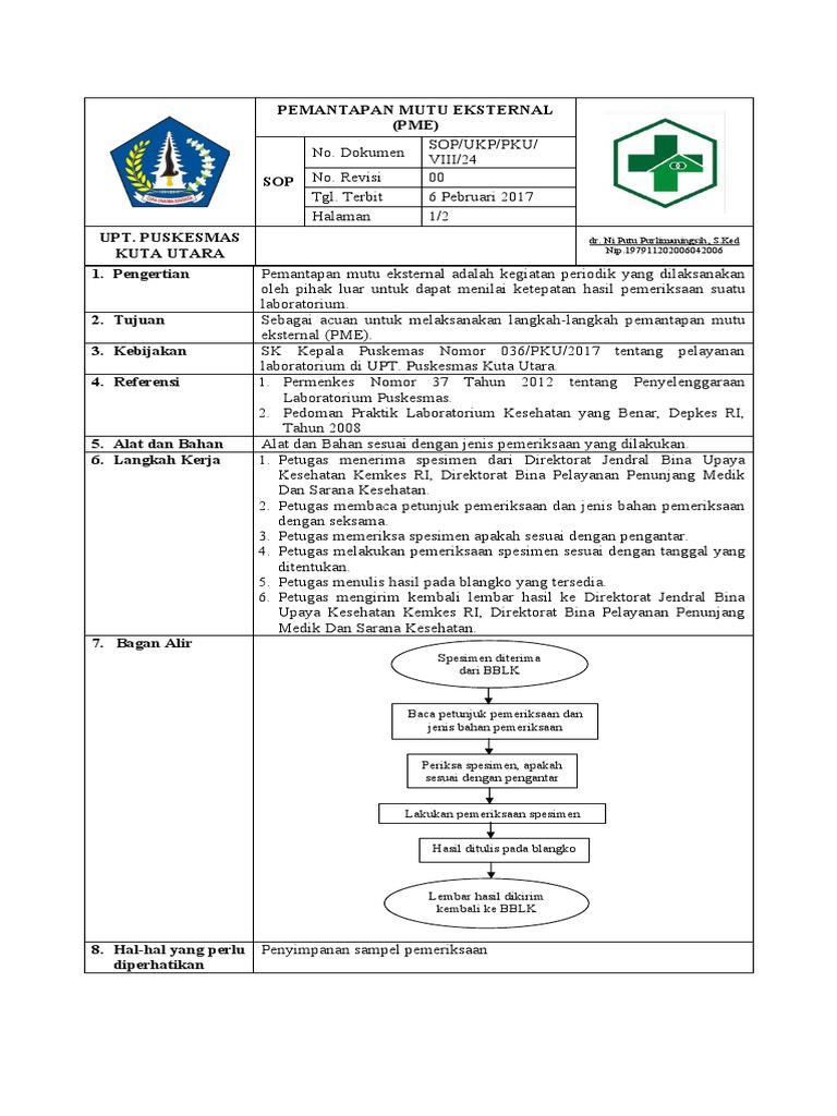 LAB-8.1.7 EP 7-Pemantapan Mutu Eksternal (PME) Ok | PDF | Pengembangan Diri