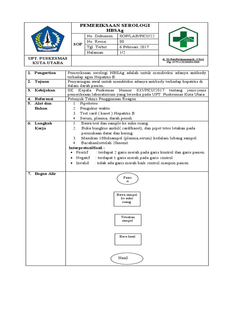 LAB-8.1.1 EP 1-Pemeriksaan HBSAg Y | PDF LAB-8.1.1 EP 1-Pemeriksaan HBSAg Y | PDF