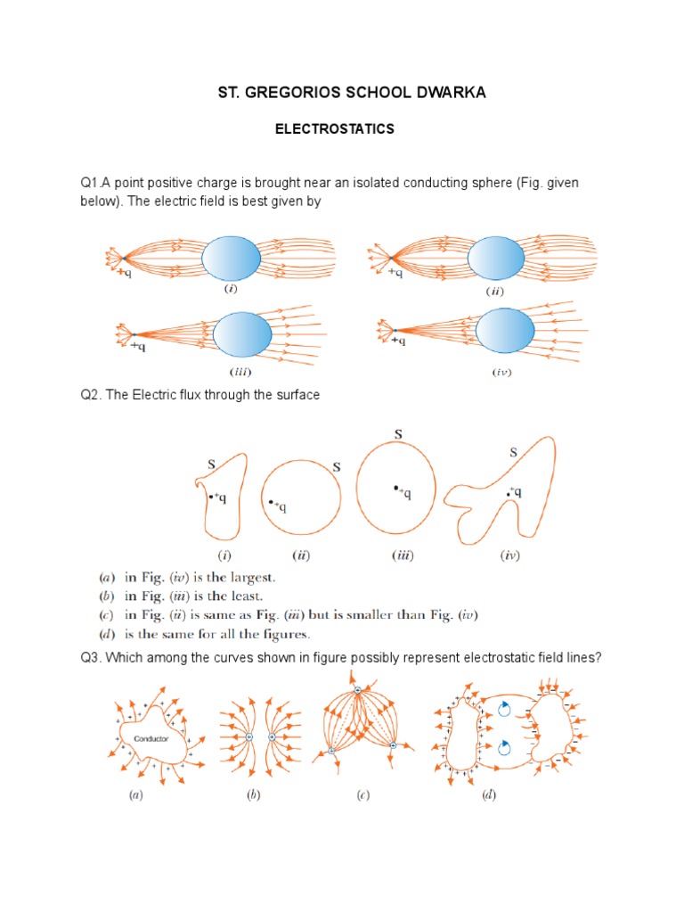 Electrostatics Questions & Answers | PDF