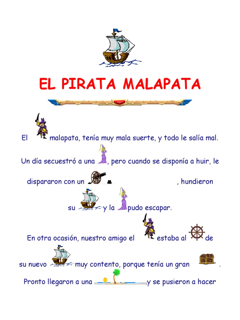El Pirata Malapata: Cuento Infantil | PDF