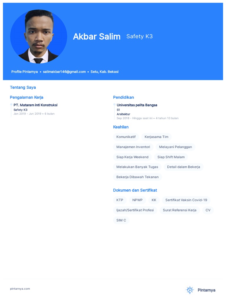 Akbar Salim CV Pintar | PDF