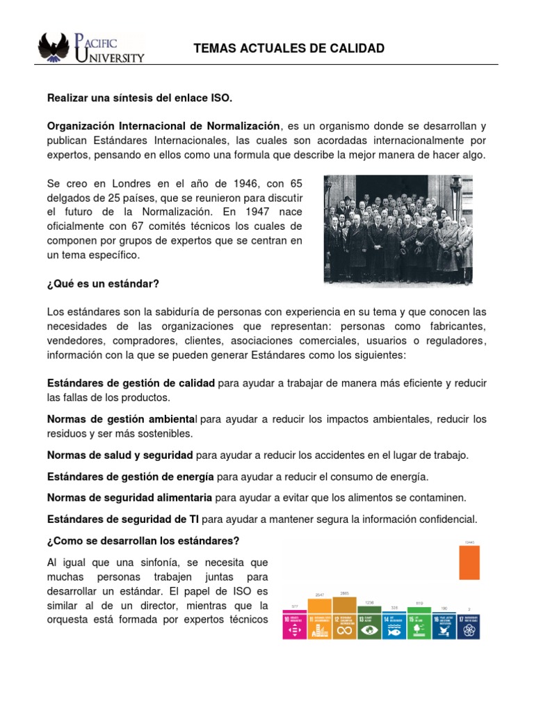 Sintesis ISO | PDF | Organización internacional para la estandarización ...