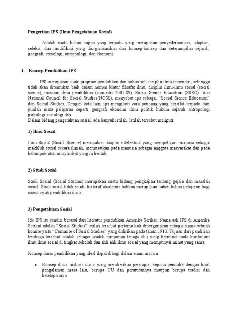 Pengertian Ips Pdf