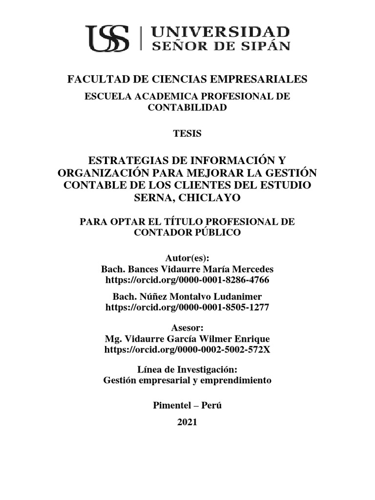 Bances Vidaurre María & Núñez Montalvo Ludanimer | PDF | Contabilidad ...