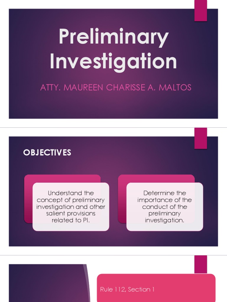 Preliminary Investigation | Download Free PDF | Arrest | Prosecutor