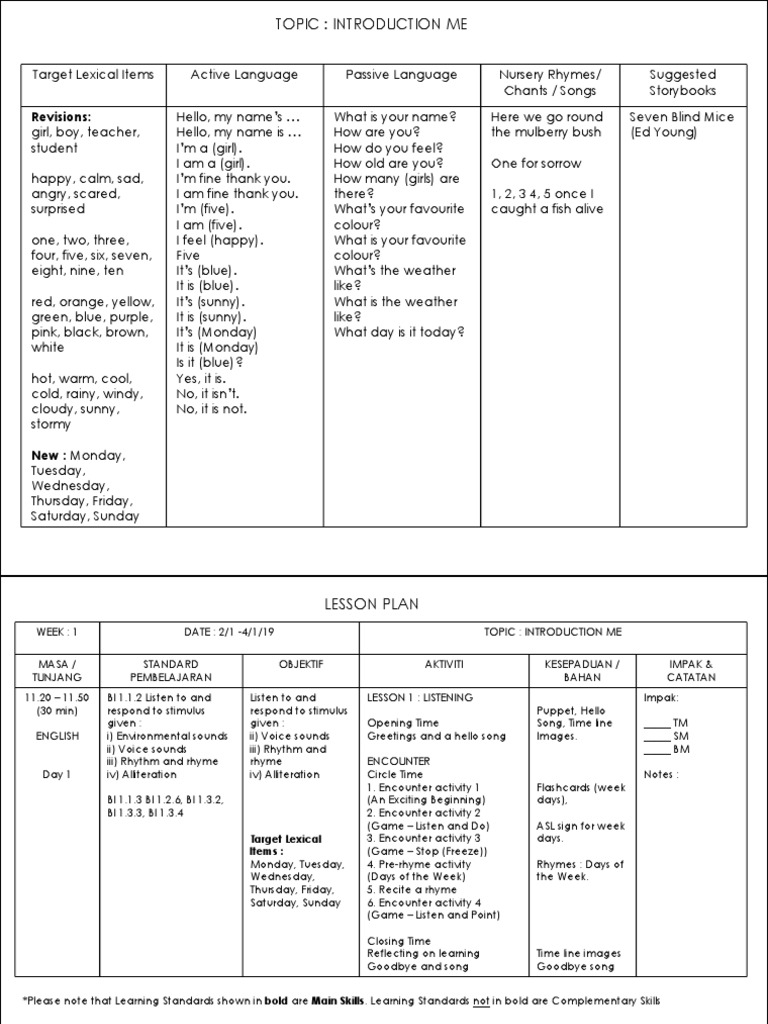 Lesson Plan | PDF | Cognition | Linguistics