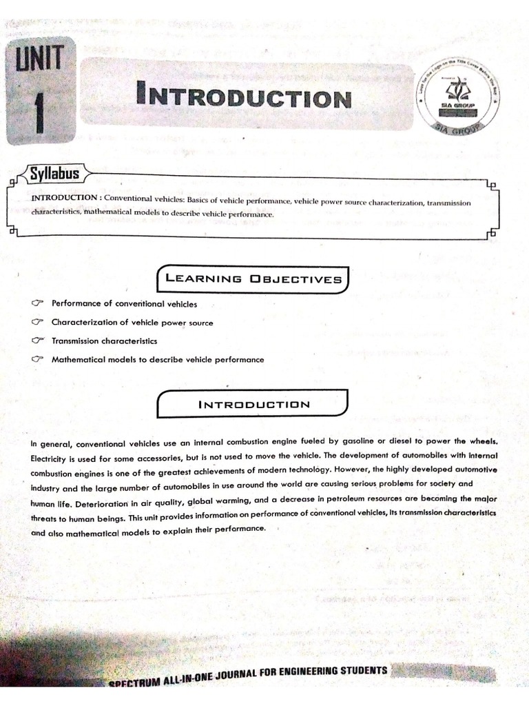 EHV Spectrum Notes 4-1 | PDF