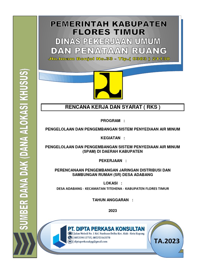 Rencana Kerja Dan Syarat (RKS) - Adabang | PDF