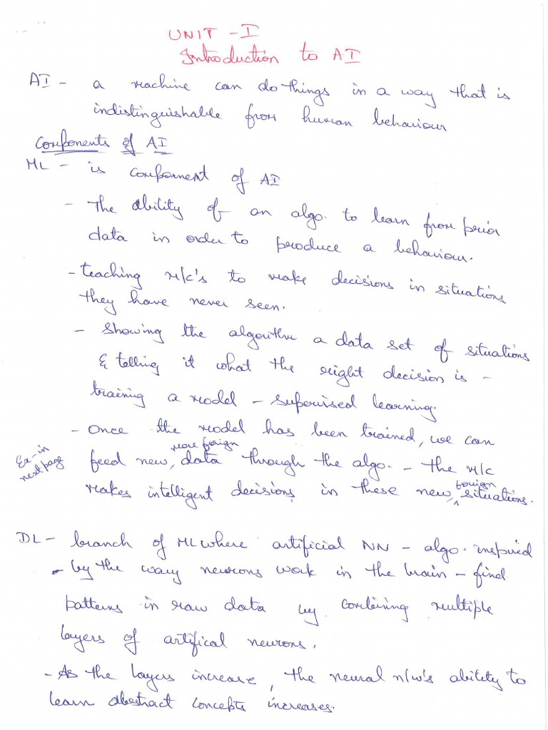 AI AllUnits Lecture Notes | PDF