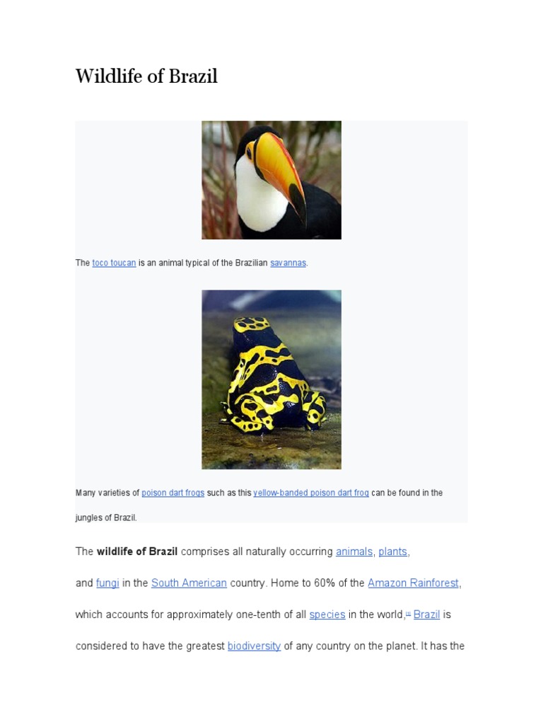 Wildlife of Brazil | PDF | Organisms